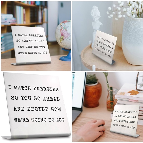 clesellix | Office | Nwot I Match Energies Home Office Desk Decor ...